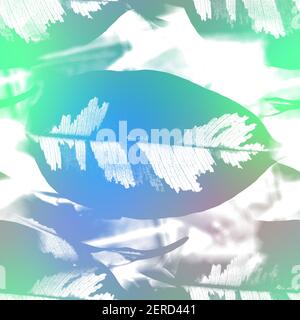 Seamless satin soft pastel color leaves pattern Stock Photo - Alamy