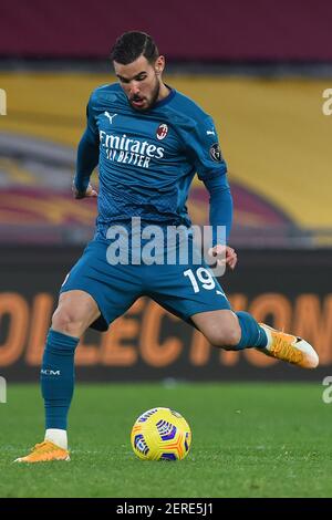 Rome, Lazio. 28th Feb, 2021. Zlatan Ibrahimovic of Milan in action ...