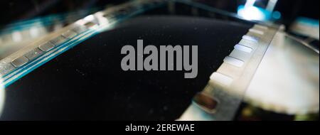 Close Up view of a 35mm film strip - macro shot Stock Photo - Alamy