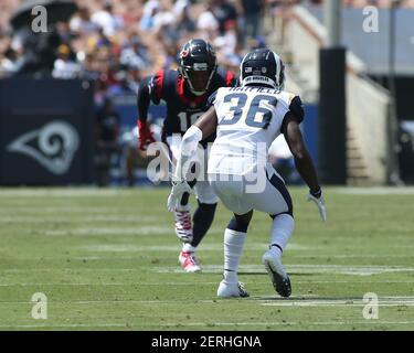 Los Angeles Rams cornerback Dominique Hatfield (36) gives his thumbs up ...