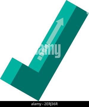 graph check mark isometric icon vector illustration Stock Vector Image ...