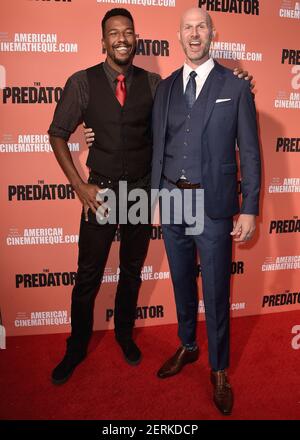 Brian A. Prince and Kyle Strauts at 'The Predator' Special Screening ...