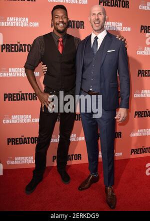 Brian A. Prince and Kyle Strauts at 'The Predator' Special Screening ...