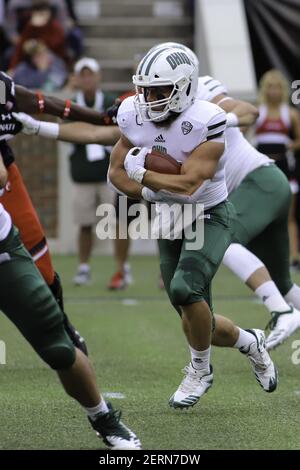 September 22, 2018: Ohio Bobcats QB Nathan Rourke runs during an NCAA ...
