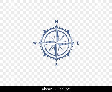 Compass, navigation icon on transparent background. Vector illustration ...