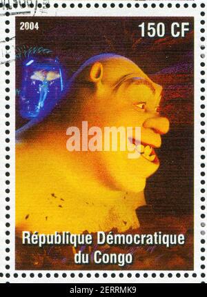 CONGO - CIRCA 2004: stamp printed by Congo, shows Shrek, circa 2004 ...