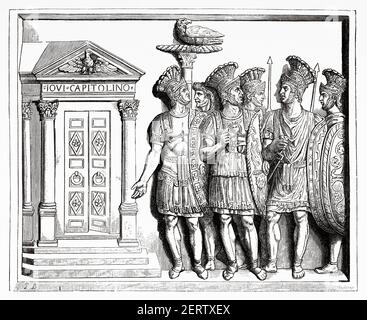 Soldier of the Praetorian Guard for the Roman Emperor Marble Bas relief ...