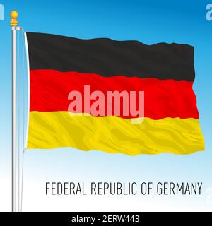 Flag of Germany, Federal Republic of Germany. Bright, colorful vector ...