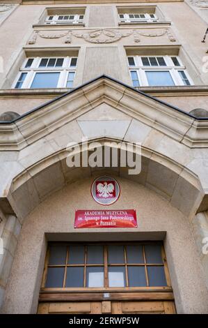 POZNAN, POLAND - Mar 20, 2018: Billboard advertising a Tattoo festival ...