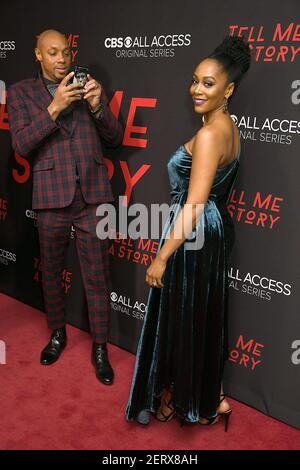Actor Dorian Missick and wife Simone attend the world premiere of ...