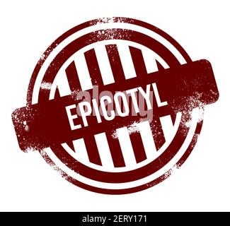 epicotyl - red grunge button, stamp Stock Photo - Alamy