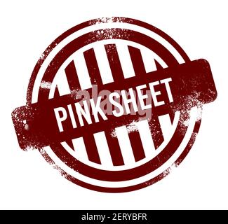 Pink Sheet Stocks - red round grunge button, stamp Stock Photo - Alamy