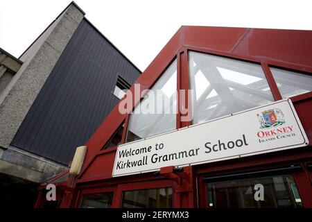 Kirkwall Grammar School on the isle of Orkney, Scotland, UK Stock Photo ...