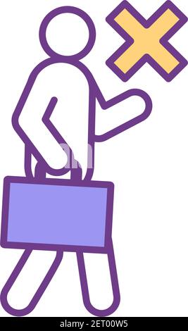 Employee demotivation RGB color icon Stock Vector Image & Art - Alamy