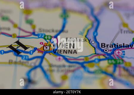 Map of Vienna Stock Photo - Alamy