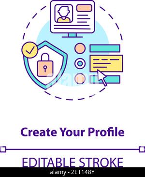 Create your own profile concept icon Stock Vector Image & Art - Alamy