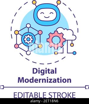 Digital modernization concept icon Stock Vector Image & Art - Alamy