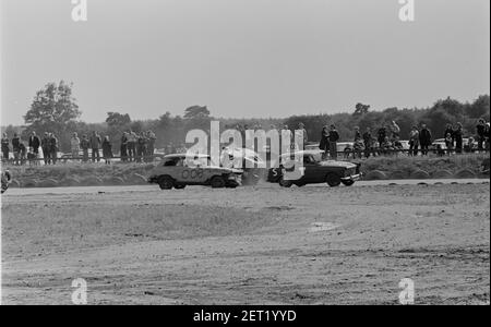 Banger car racing at Swaffham raceway 1970's Stock Photo - Alamy