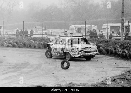 Banger car racing at Swaffham raceway 1970's Stock Photo - Alamy