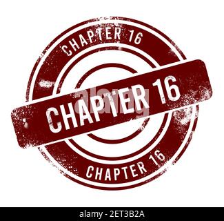 Chapter 4 - red round grunge button, stamp Stock Photo - Alamy