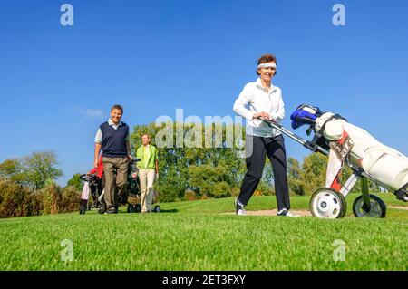 Golf flight on fairway Stock Photo - Alamy
