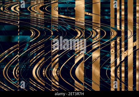 Luxury blue metal gradient background with distressed cracked concrete ...