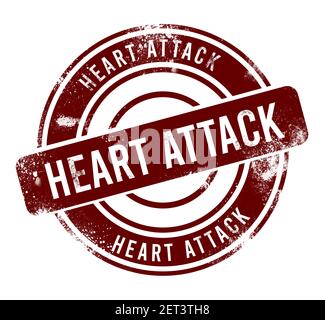 heart attack - red grunge rubber, stamp Stock Photo - Alamy