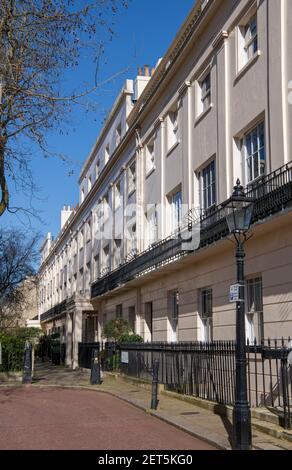 Chester Gate Regency terrace houses Regents Park London England Stock ...