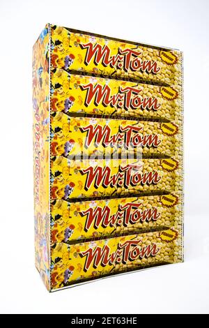Box of Mr Tom peanut bars Stock Photo - Alamy