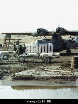 PBY-5A Catalina with bombs at Adak c1943 Stock Photo - Alamy