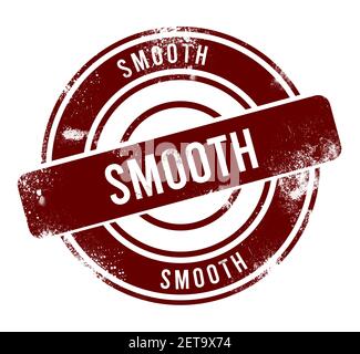 smooth - red round grunge button, stamp Stock Photo - Alamy
