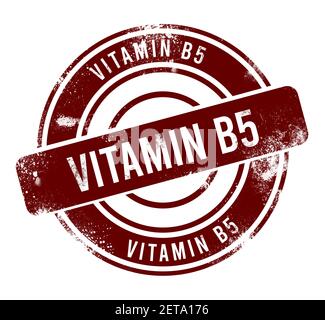 Vitamin B5 - red sign isolated on white background Stock Photo - Alamy