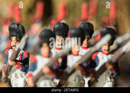 Wargame figures - advancing French Infantry Stock Photo - Alamy