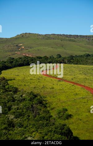 Dirty track at Serra da Canastra National Park, Minas Gerais, Brazil ...