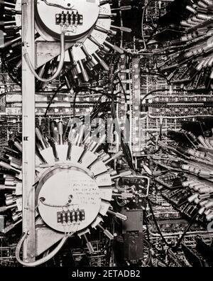 Inside the old computer. Electronic components of old laptop Stock ...