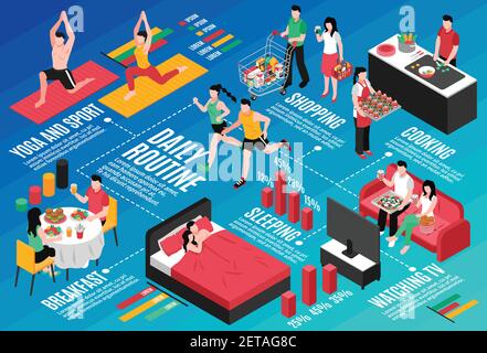 Illustration of a daily routine chart Stock Vector Image & Art - Alamy