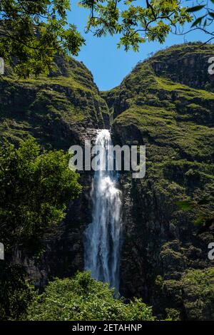 Casca D'anta waterfall at São Francisco river, Serra da Canastra ...