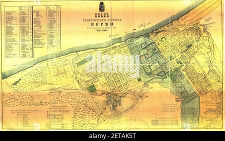 Perm Map 1908 Stock Photo - Alamy