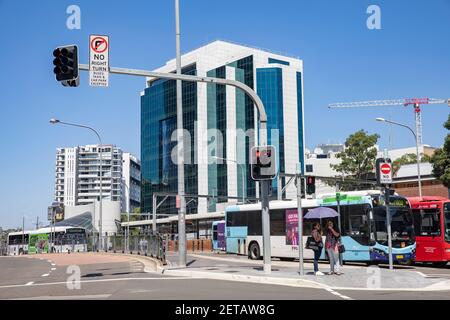 Parramatta city centre, Sydney bus at the transport interchange bus ...
