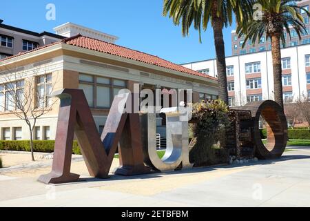 ANAHEIM, CALIFORNIA - 1 MAR 2021: Muzeo a museum of local culture ...