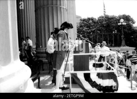Photograph of reenactors at the National Archives on July 4, 1992 ...