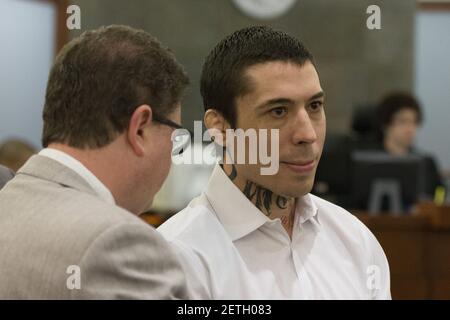 Former MMA fighter Jonathan Paul Koppenhaver aka War Machine, right ...
