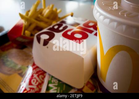 istanbul/Turkey - January 29 2020 : mc donalds big mac menu closer ...
