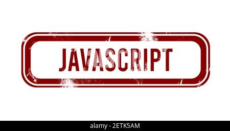 javascript - red grunge rubber, stamp Stock Photo - Alamy