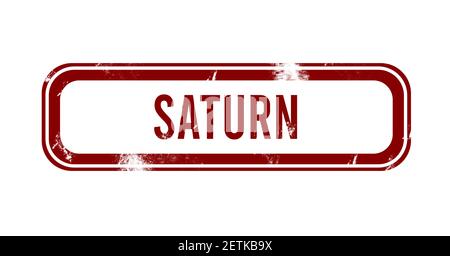 saturn - red grunge rubber, stamp Stock Photo - Alamy
