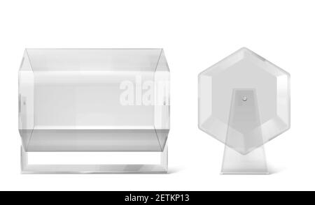 Lottery machine, transparent raffle drum isolated on white background ...