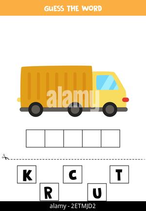 guess the vehicle cartoon educational game for children Stock Vector ...
