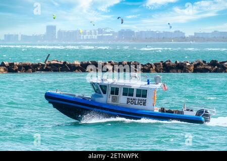 Miami=Dade Police Boat Stock Photo - Alamy