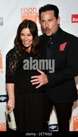 L-R: Gretta Monahan and actor Ricky Paull Goldin attend the Food Bank ...