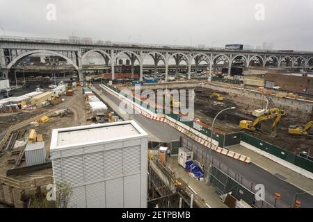 Riverside Drive Viaduct in West Harlem, Upper Manhattan, New York City ...